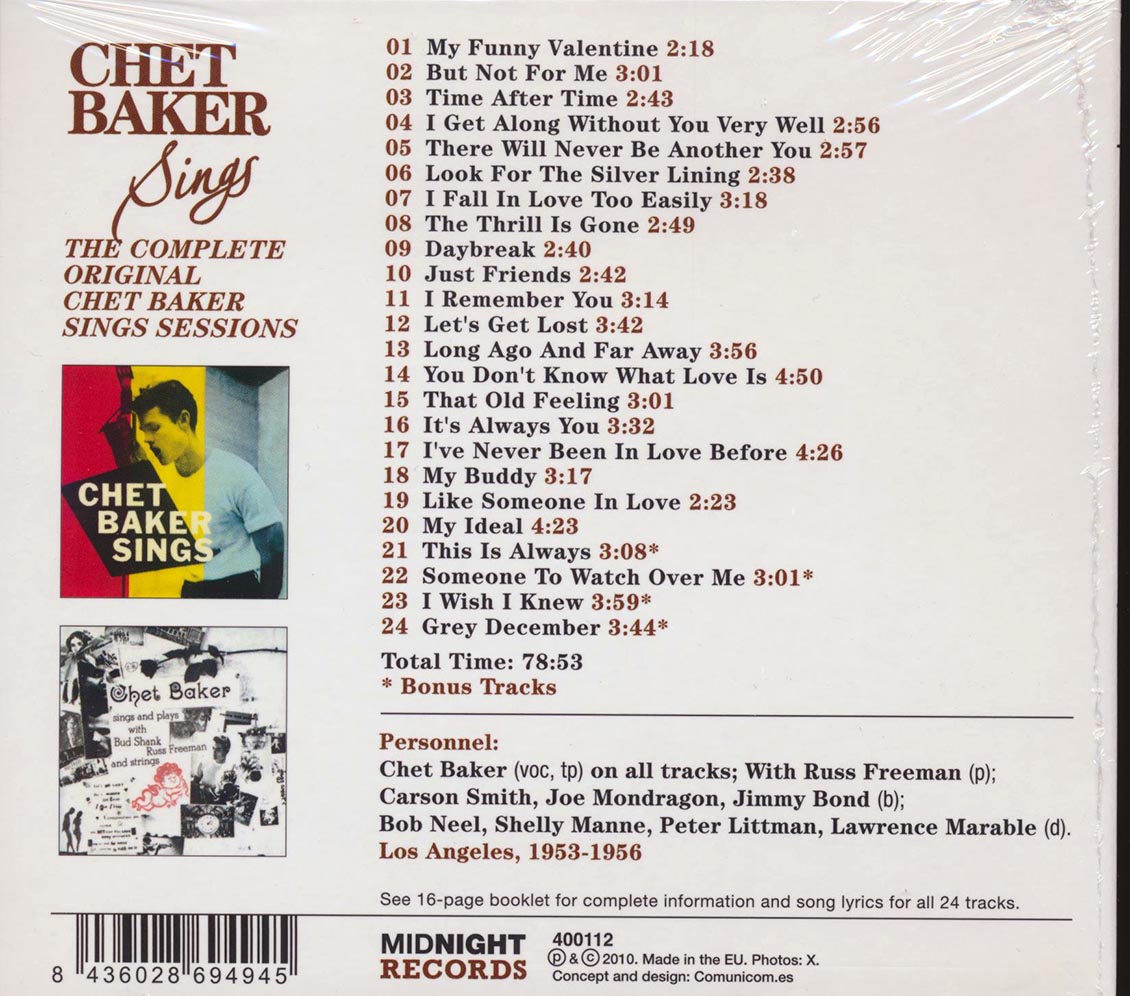 Chet baker sings: the complete original chet baker sings sessions de ... Chet baker sings: the complete original chet baker sings sessions de ...